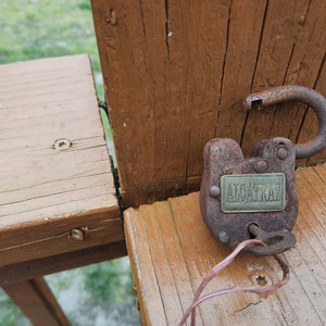Miniature Mini Cast Iron Alcatraz Prison Lock & Keys Padlock - Etsy