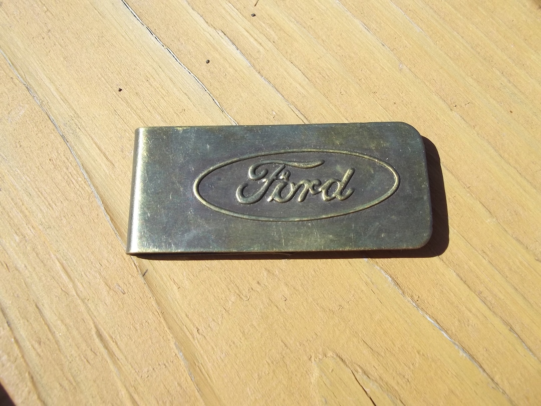 Brass Ford Money Clip With Antique Finish Ford Logo - Etsy
