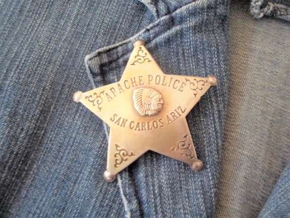 Silver Apache Police San Carlos Arizona Pin Western Old West | Etsy
