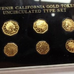 Souvenir California Gold Tokens Uncirculated Type Set! 10 Tokens in ...