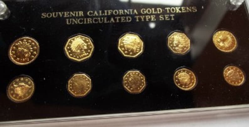 Souvenir California Gold Tokens Uncirculated Type Set 10 - Etsy