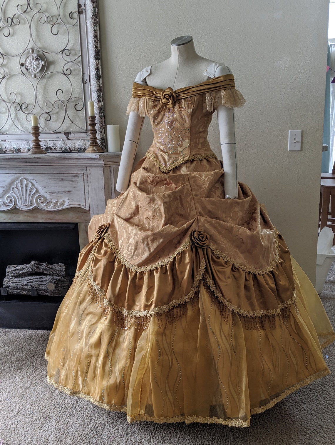 Gold Ball Gown for Adult Cosplay - Etsy