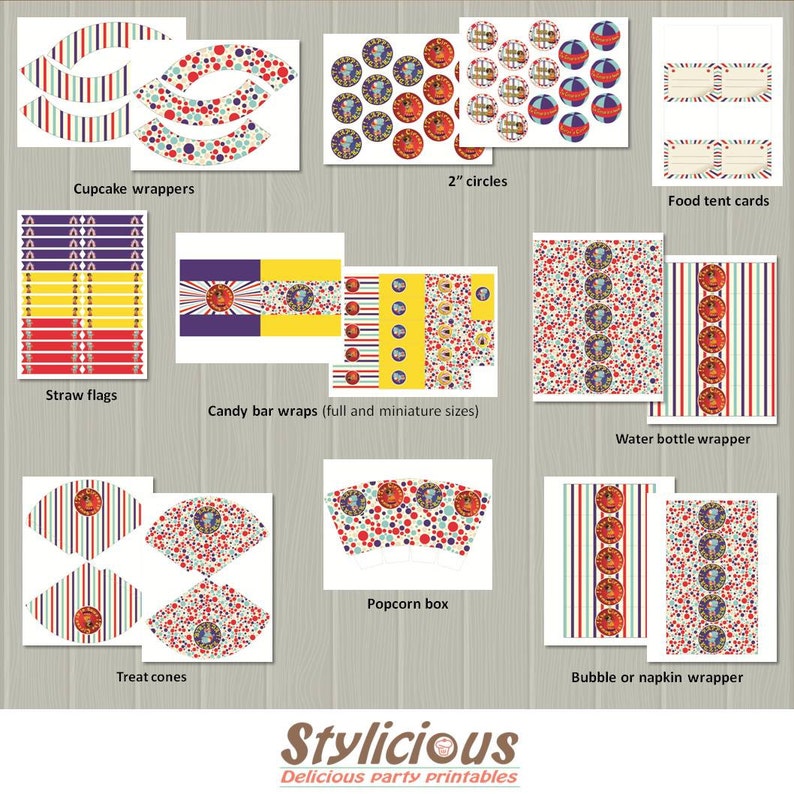 Circus Food Decoration Party Theme – DIY Printables Package - Carnival ...