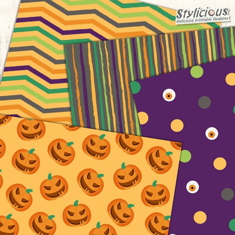 Halloween Digital Paper, Halloween Background, Halloween Digital ...