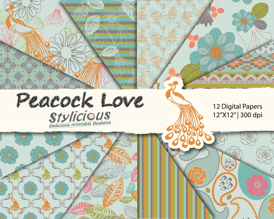 Flowers Pattern Digital Paper Pack Floral Printable Paper - Etsy