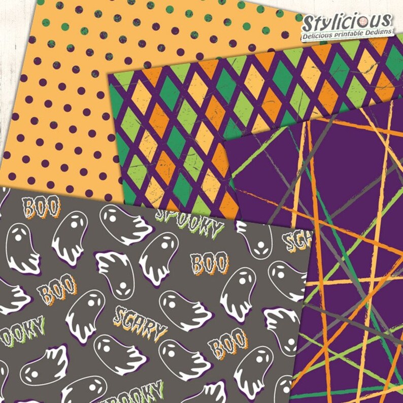 Halloween Digital Paper, Halloween Background, Halloween Digital ...
