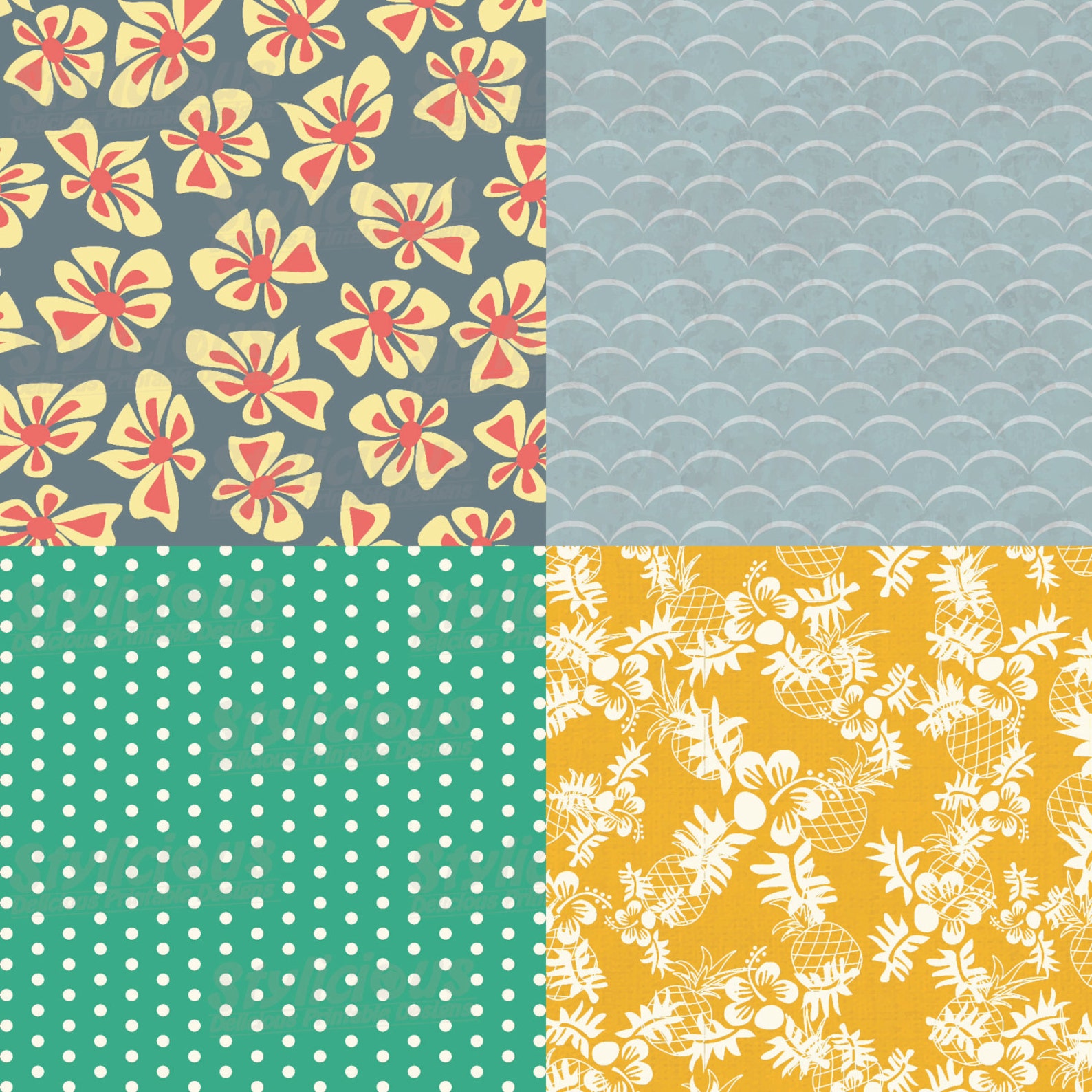 Summer Clipart and Background - Digital Scrapbook Kit - Scrapbooking ...