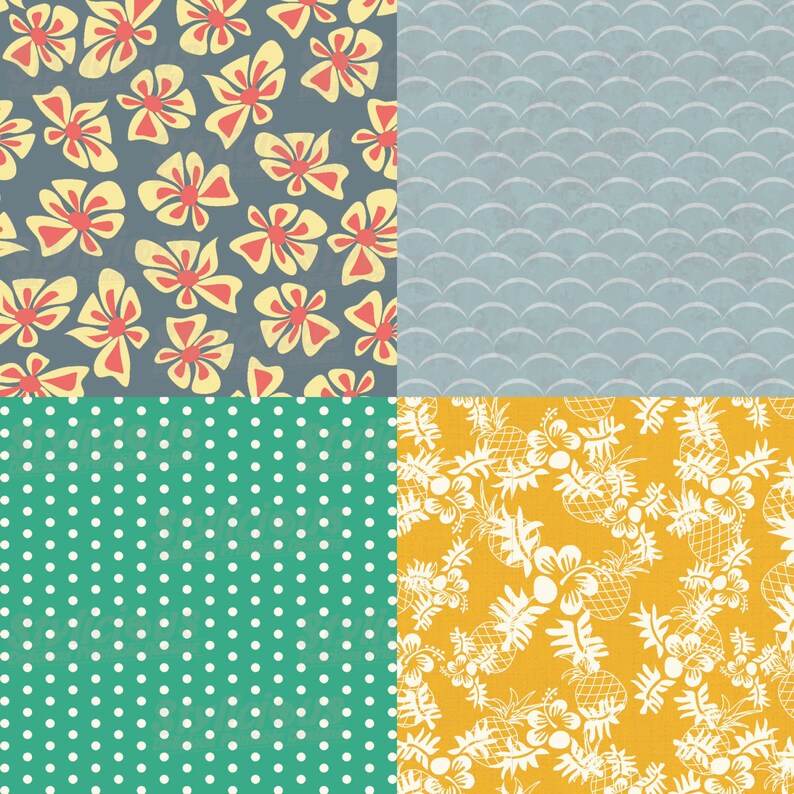 Summer Clipart and Background - Digital Scrapbook Kit - Scrapbooking ...