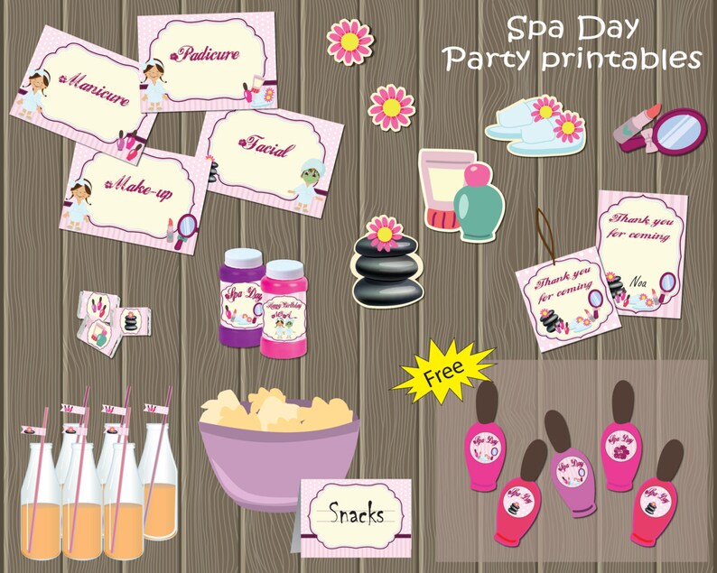 Spa Day Birthday Party Theme – DIY Full Package Printable ...