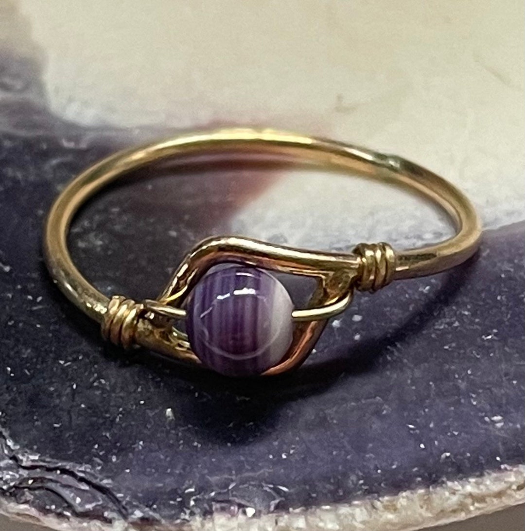 Quahog Wampum Bead Ring - Etsy