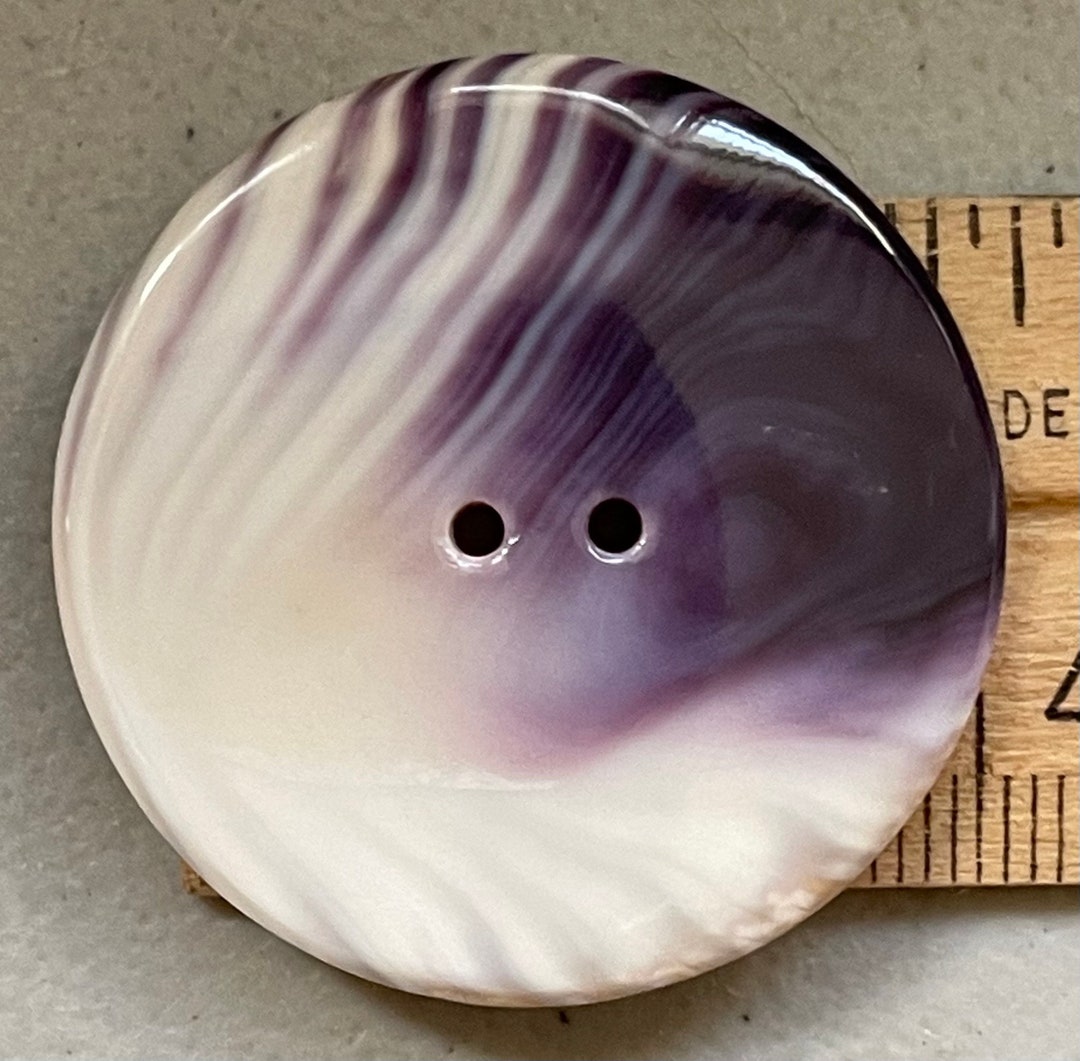 5293 35mm Button Quahog Wampum Purple - Etsy
