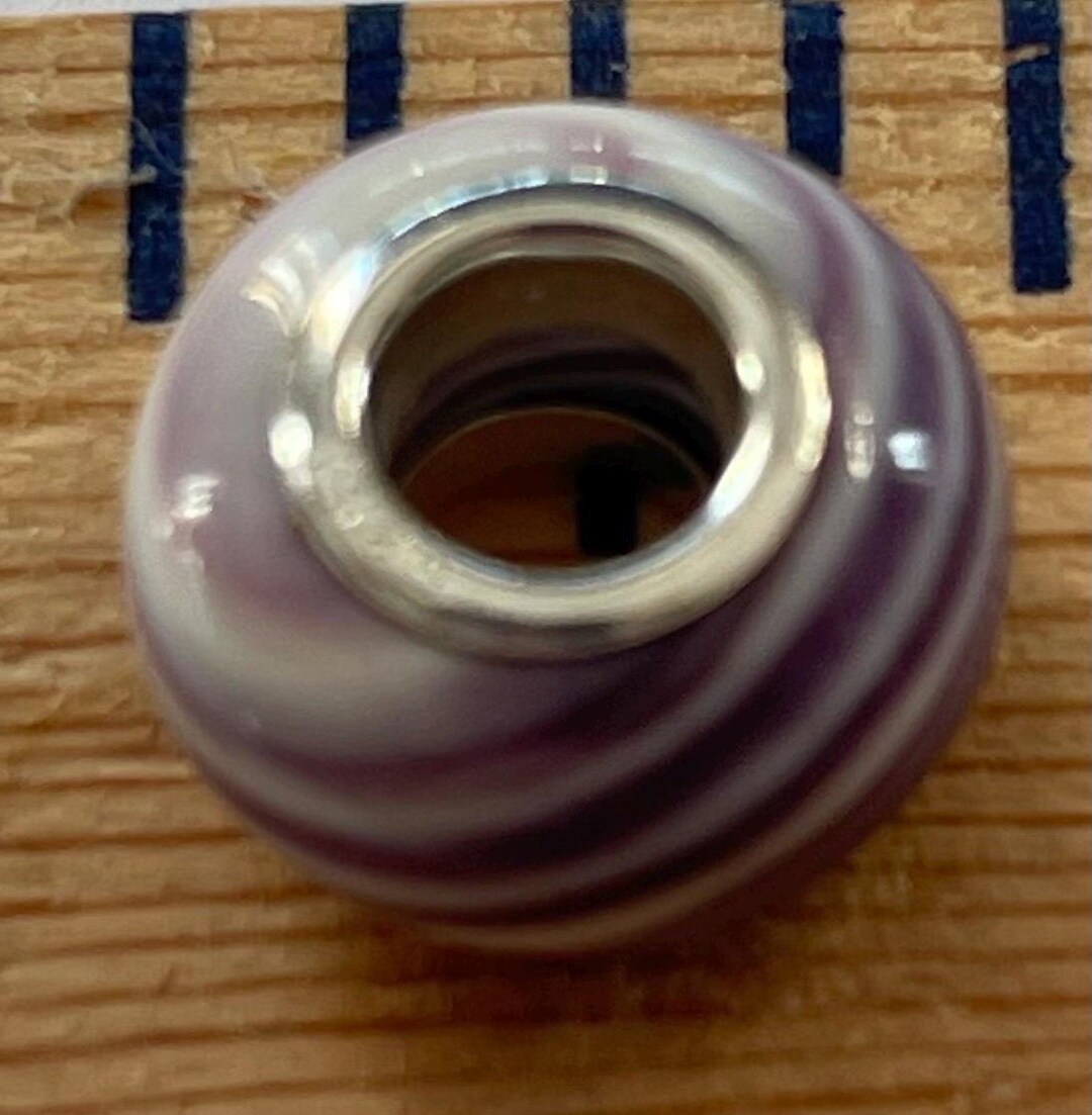 Sterling Silver Inlay Wampum Quahog Shell Bead for Bracelet 1/2” - Etsy