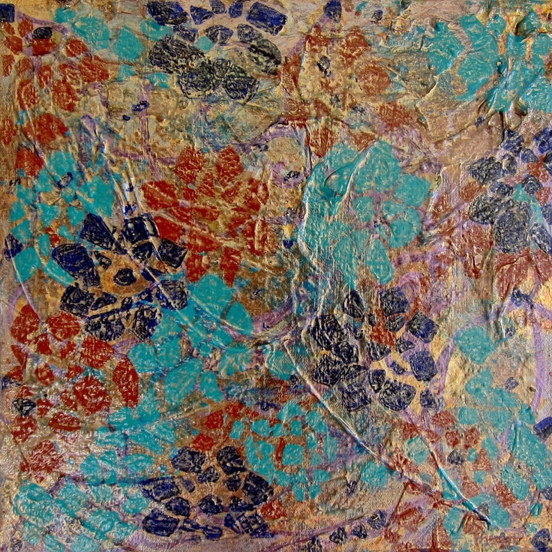 GOLD DUST FLOWERS #1 -- Gold Leaf, Variegated Multi-colored Leaf ...