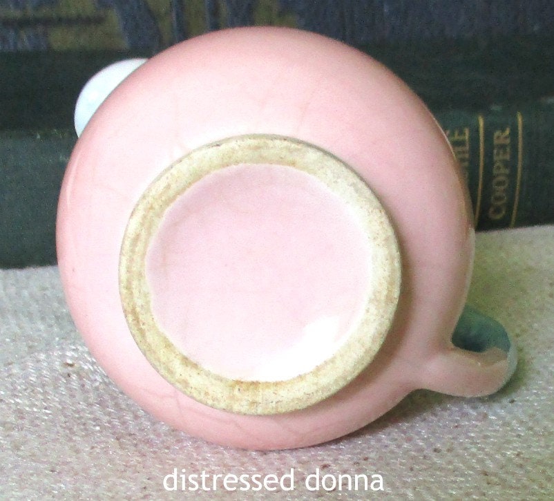 Small Pink and Blue Creamer Unmarked Dipped Glazed - Etsy