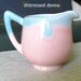 Small Pink and Blue Creamer Unmarked Dipped Glazed - Etsy