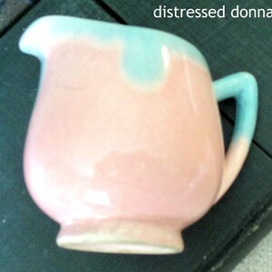 Small Pink and Blue Creamer Unmarked Dipped Glazed - Etsy