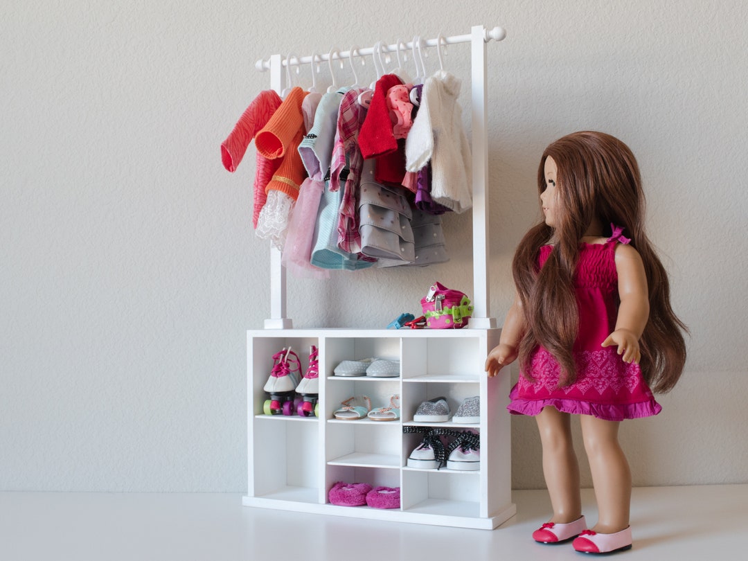 Shoe Storage With Clothing Rack for Any 18-inch Dolls - Etsy