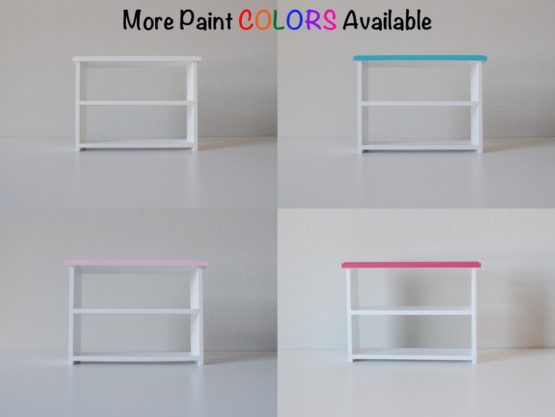 Two-shelf Table or Display Counter With Colored Top | Perfectly Sized ...