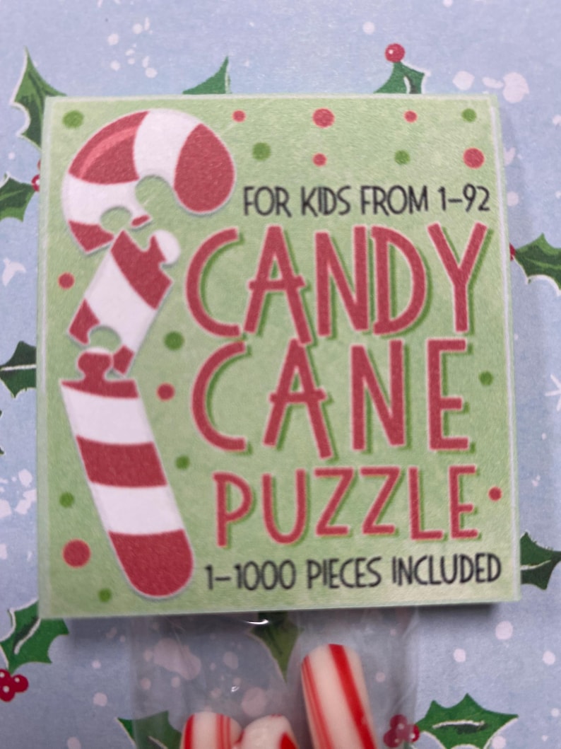 Candy Cane Puzzle - Etsy