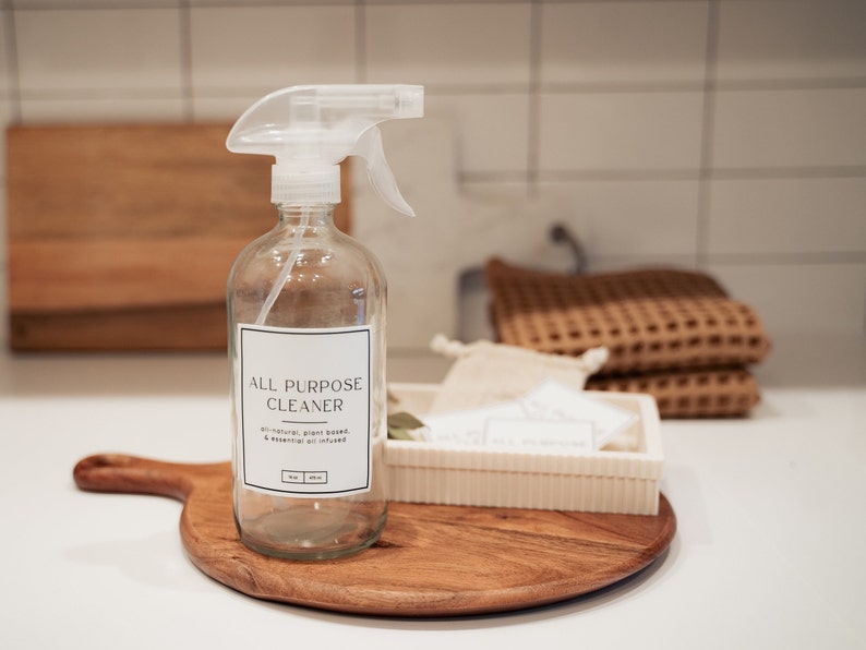 All Purpose Cleaner Label - Set of 1 | Modern Vinyl Design | All ...