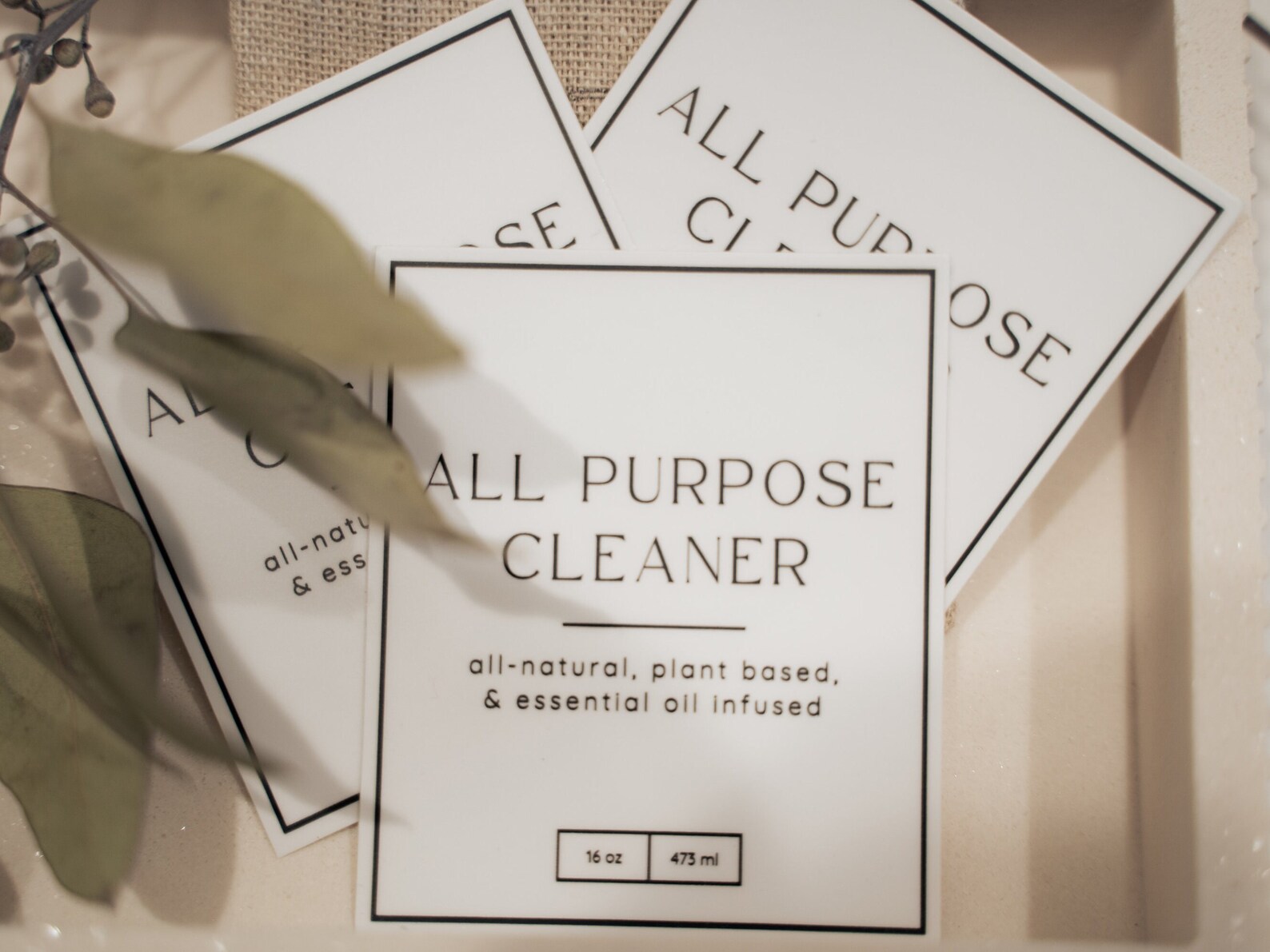 All Purpose Cleaner Label Set of 1 Modern Vinyl Design All Natural ...