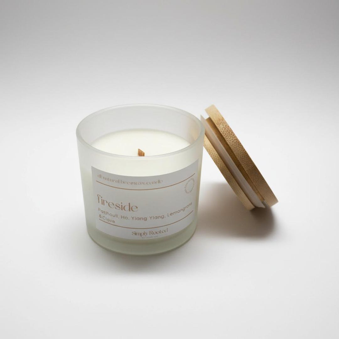 Fireside Candle | Grounding Beeswax Candle | Patchouli & Ho Wood ...