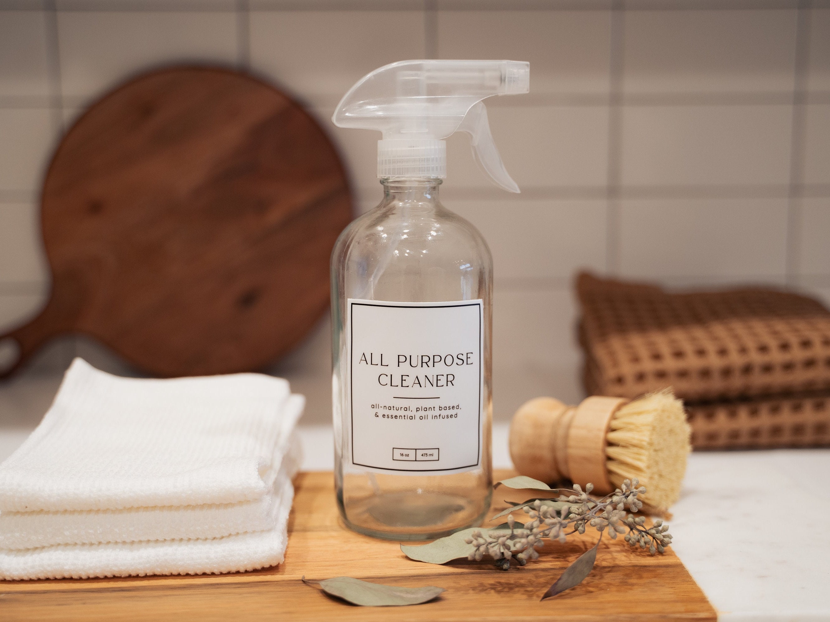 All Purpose Cleaner Label - Set of 1 | Modern Vinyl Design | All ...