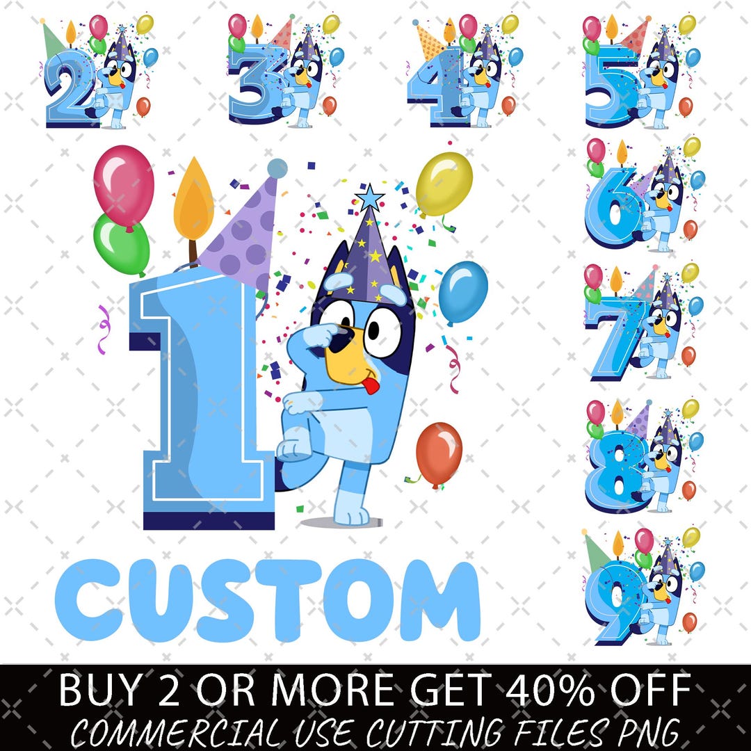 Bluey Birthday Png, My Birthday Png, Birthday Party Png, Birthday Gifts ...
