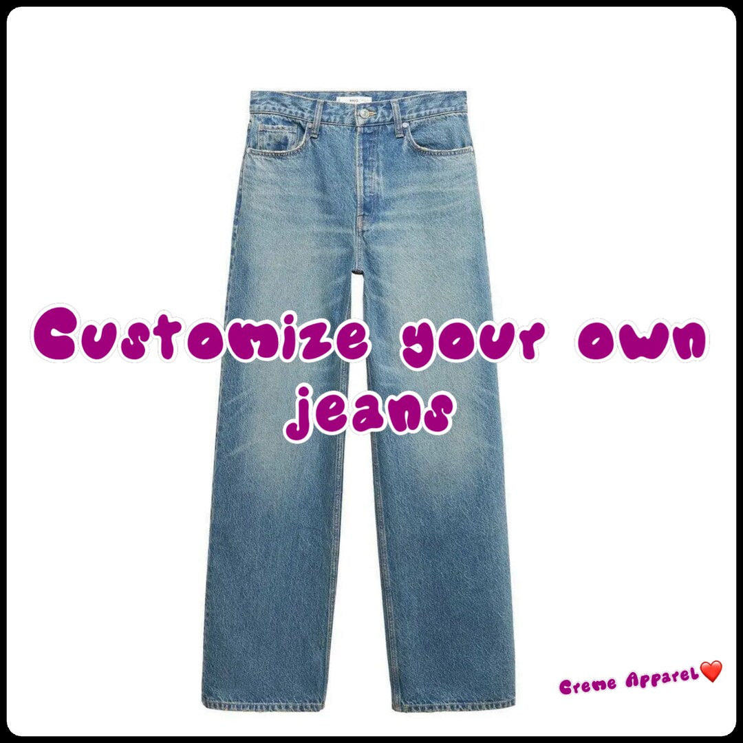 Custom Anime Denim Jeans - Etsy