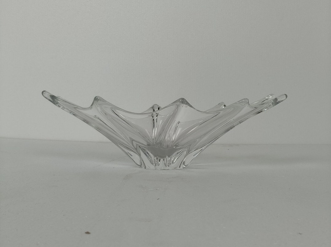 Daum Crystal Bowl Dish Centerpiece France Hand Made Vintage Small ...