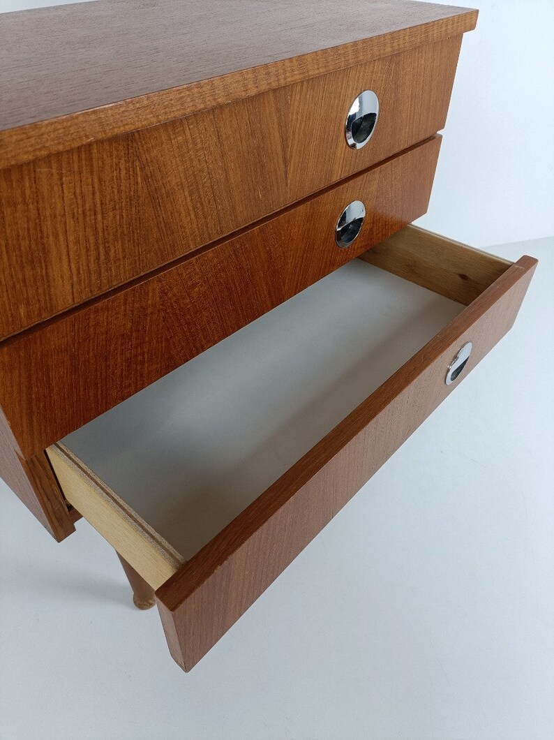 Wooden Wood Nightstand End Table Chest of Drawers Sock Drawer Modernist ...