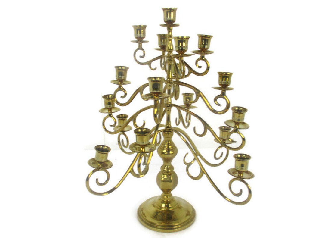 Candle Holder Candle Stick Candelabra 4 Tier 17 Candles!! Gorgeous Rare ...