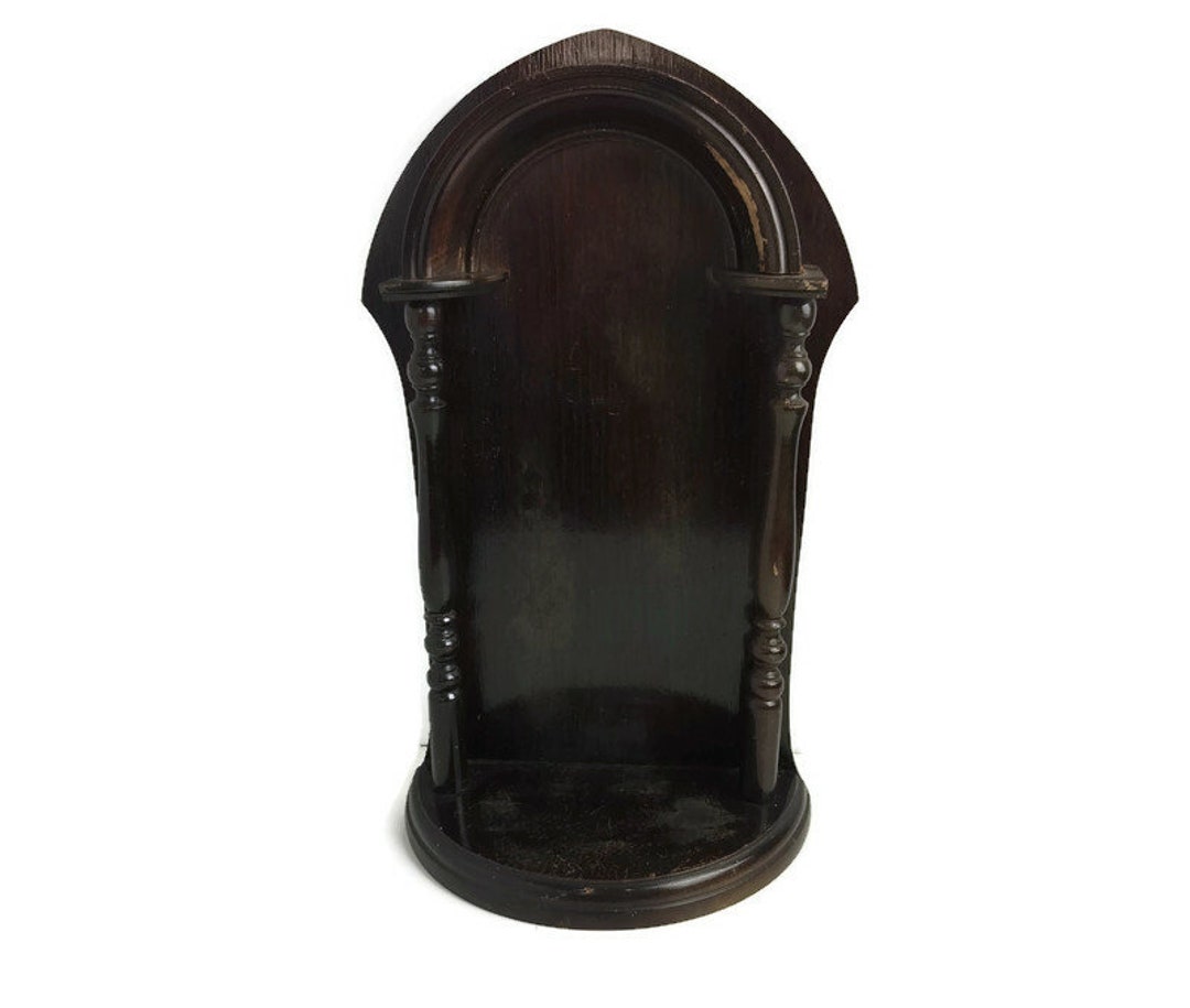 Antique Art Deco Wood Hand Carved Chapel Niche for Statue Wall Hanging ...