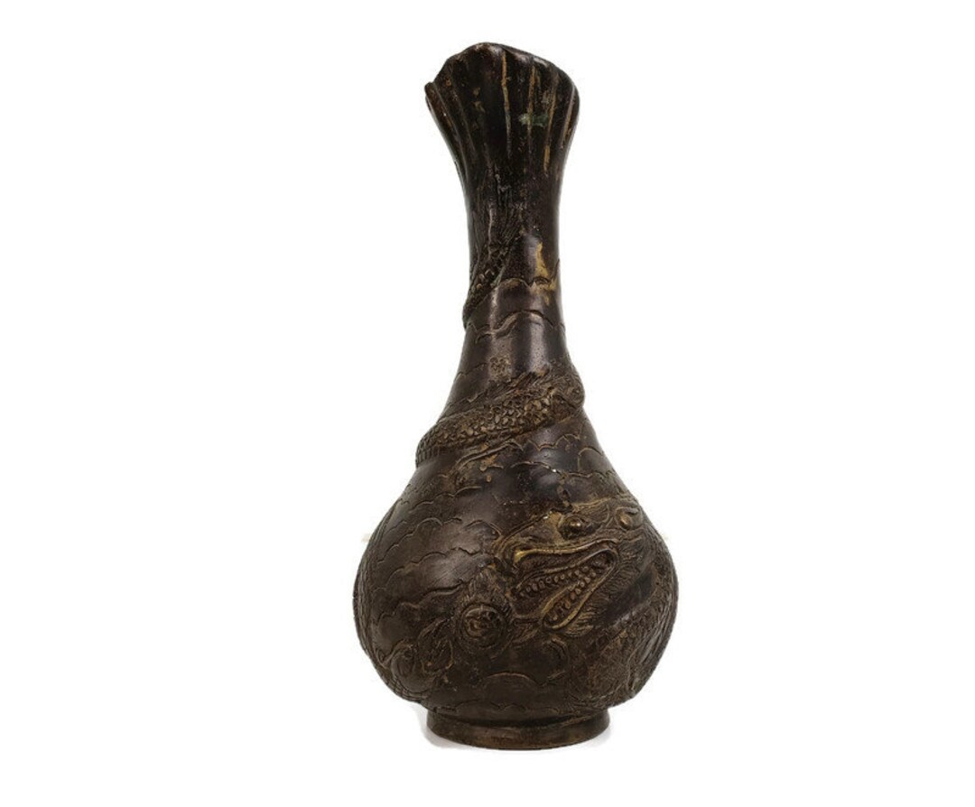 Bronze Dragon Vase Chinese Li Dynasty - Etsy