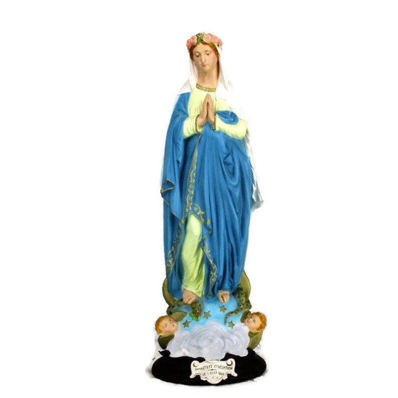 XL Statue Our Lady of Immaculate Conception Treading on Snake | Etsy