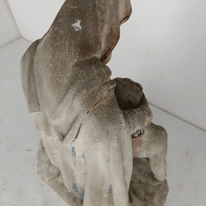 Statue Pieta Plaster XL Church Chapel Our Lady of Sorrows Jesus Christ ...