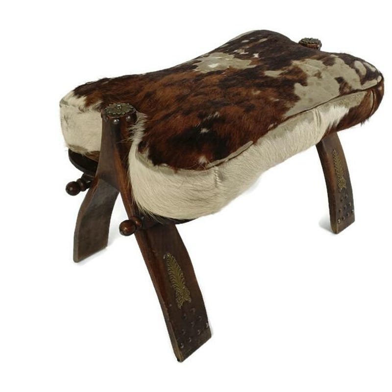 Cowhide Ottoman - Etsy