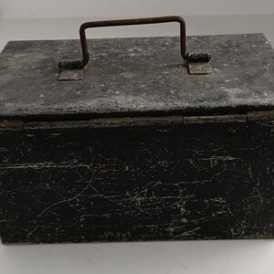 Merchant Cash Chest Money Box Old Hand Crafted Iron Antique Primitive ...