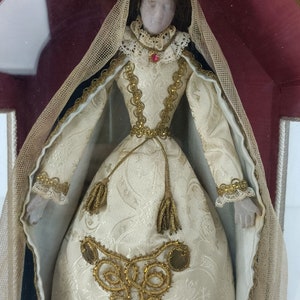 Antique Hand Carved Wood Chapel Niche Shrine With Hand Made Antique ...