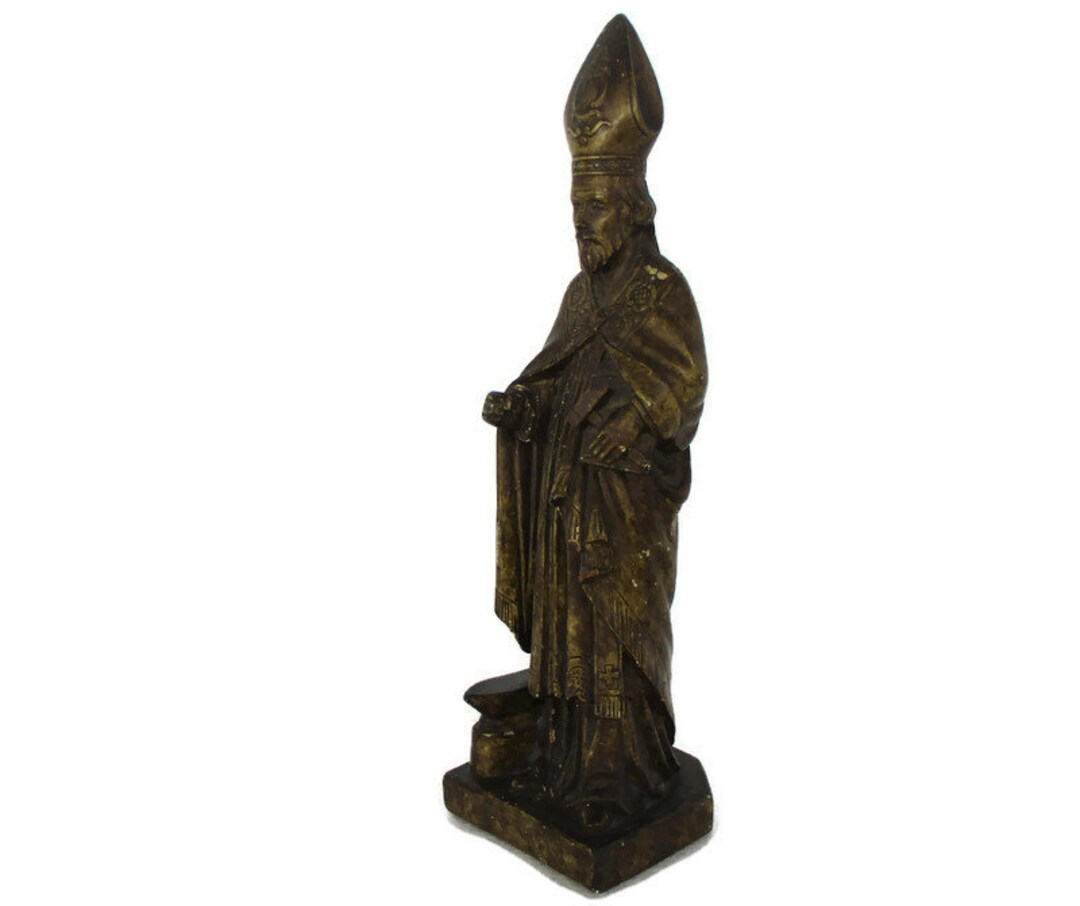 Statue Saint Eligius Elooi Patron Saint of Blacksmiths Gold - Etsy