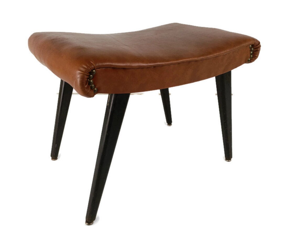 Vintage Footstool Ottoman Foot Rest Bench Poof Mid Century Modern - Etsy