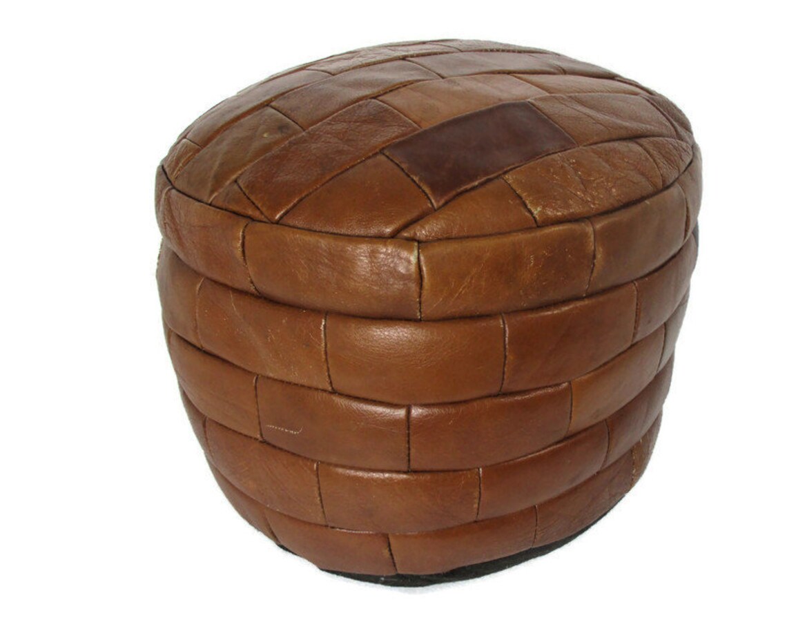 Retro Patchwork Footstool Stool Pouf Cut and Sew Ottoman Seat | Etsy