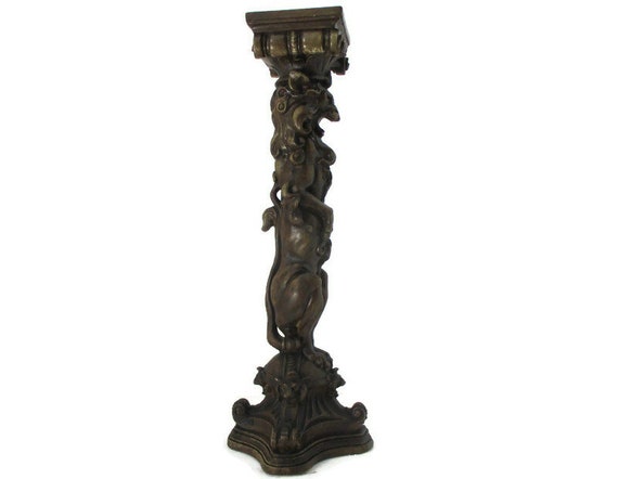 Gothic Large Exceptional Antique Plaster Doré Base Pedestal - Etsy