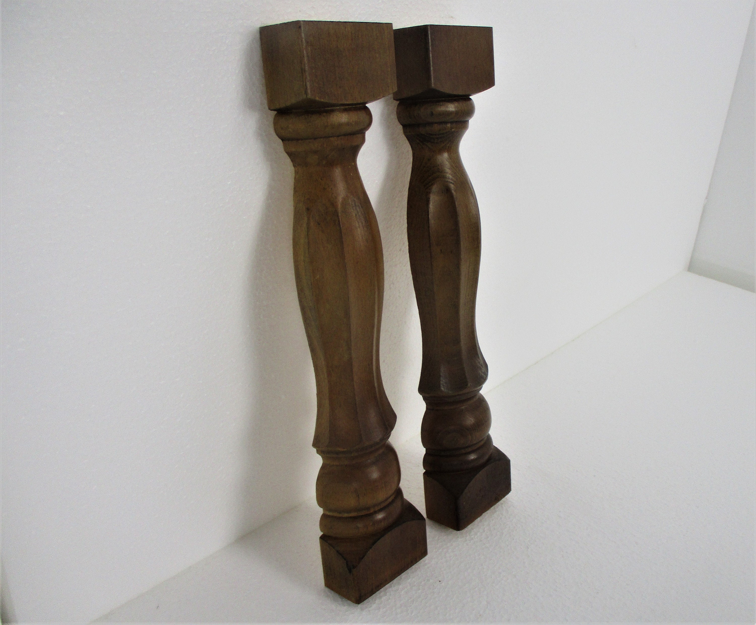 2 Reclaimed Carved Wood Large Spindles Balusters Trim Posts - Etsy