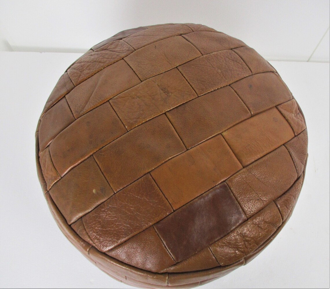 Retro Patchwork Footstool Stool Pouf Cut and Sew Ottoman Seat | Etsy