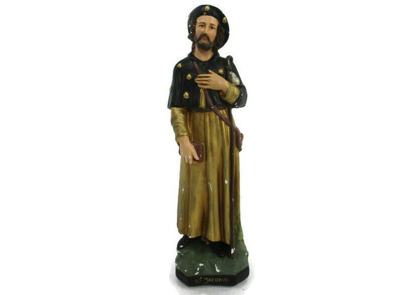 Saint Jacob James the Great Plaster Statue Pilgrim Apostle | Etsy