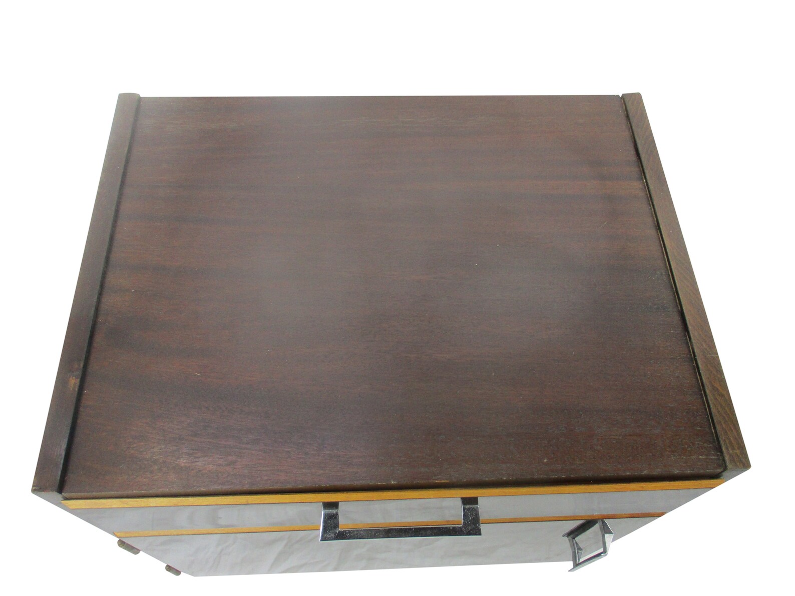 Vintage Funky Two Toned Nightstand Wood Mid Century Modern Style End ...