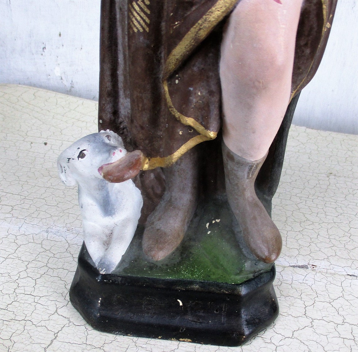 Antique Statue Saint Roch Rocco Plaster Patron of Dogs - Etsy