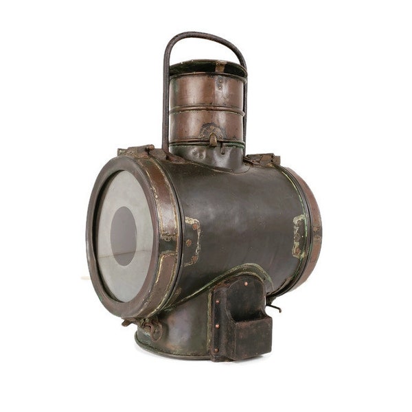 Antique Train Oil Lamp - Etsy