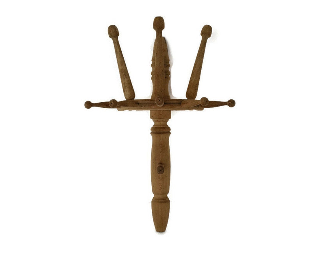 Antique Wooden Hat Rack Towel Coat Rack Very Rare Kitchen Hallway ...